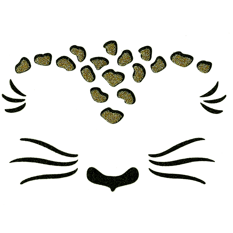 FST-07 Wholesales Face Decoration Pattern Of Cat Face Sticker